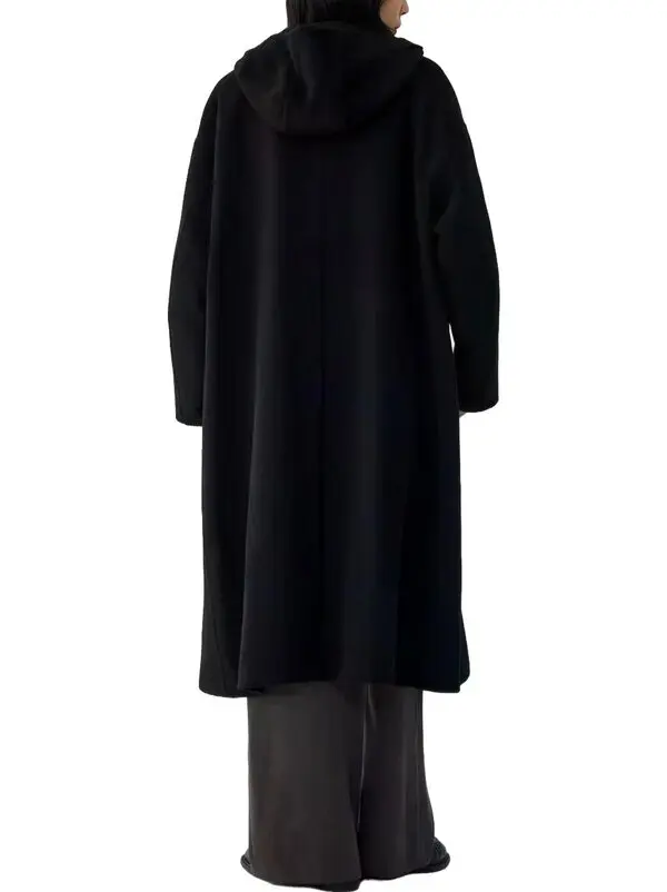 STUDIO TOMBOY Hooded Wool Coat - Black