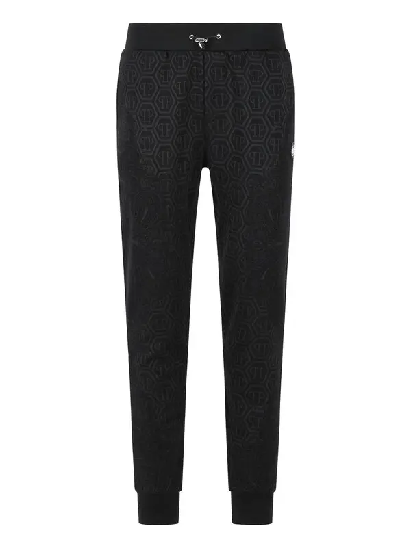 Philipp Plein Paisley Cotton Blend Pants - Black
