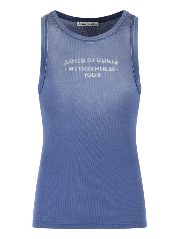 Acne Studios Cotton Blend Tank Top - Navy