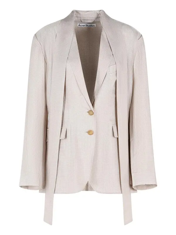 Acne Studios Blazer In Cupro - Beige