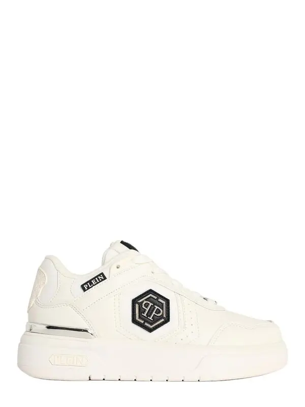 Philipp Plein Sk8r Sneakers In Fabric Blend - White