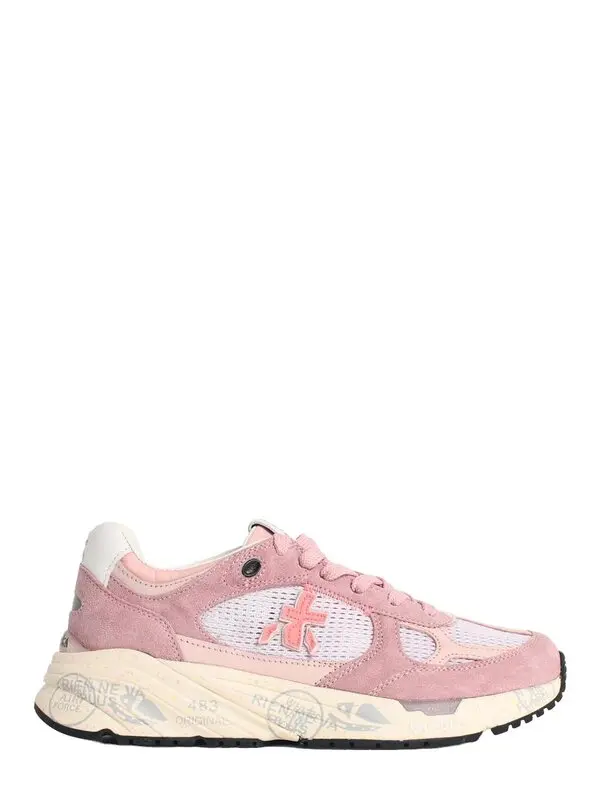 Premiata Mased 8220 Mesh And Suede Lace-up Sneakers - Pink