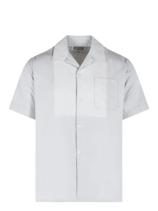 MAISON MARGIELA Cotton Shirt With Bowling Collar - Grey