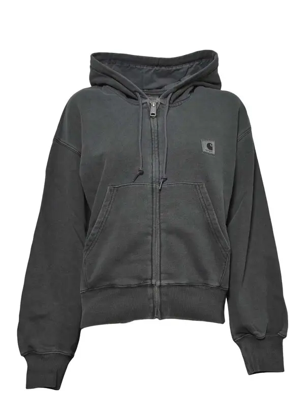Carhartt Work In Progress Zip-up Hoodie With Drawstring - Nero
