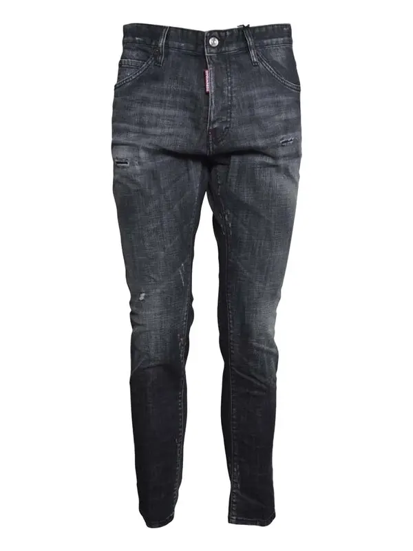 Dsquared2 Black Wash Distressed Slim Fit Jeans - Nero