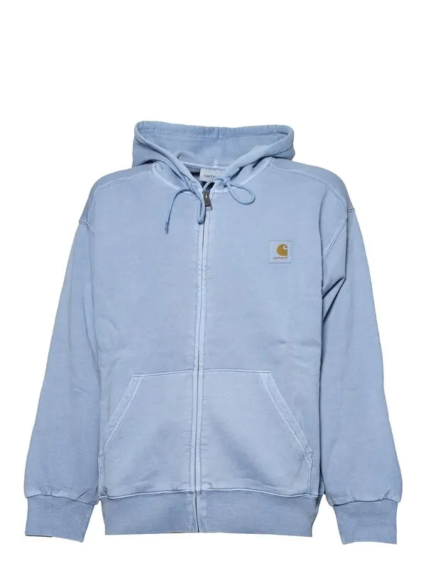 Carhartt Work In Progress Oversized Zip-up Hoodie With Drawstring - Blu