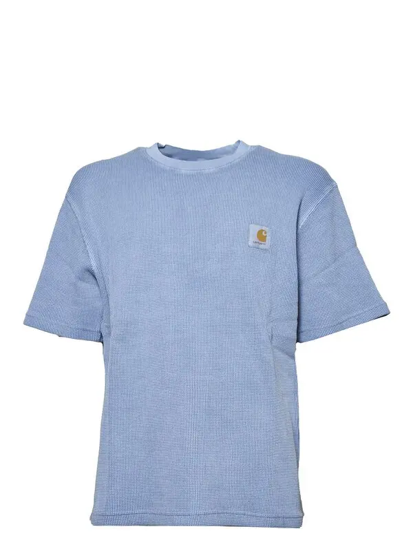 Carhartt Work In Progress Blue Waffle Knit T-shirt - -494