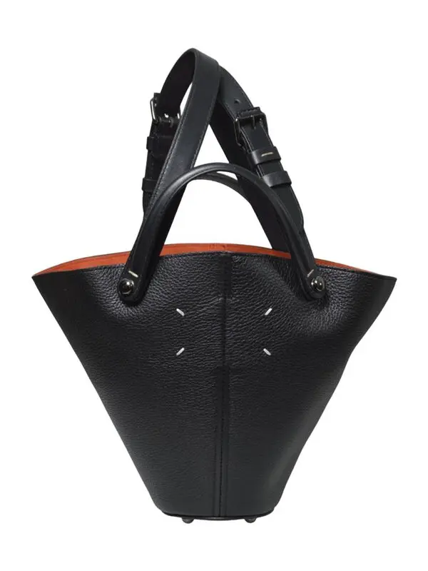 MAISON MARGIELA Black Leather Bag - Nero