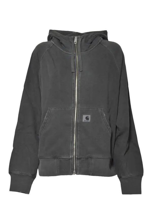 Carhartt Work In Progress Zip-up Hoodie With Pockets - Nero
