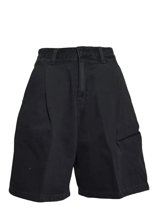Carhartt Work In Progress Black Denim Relaxed Fit Shorts - Nero Lavato