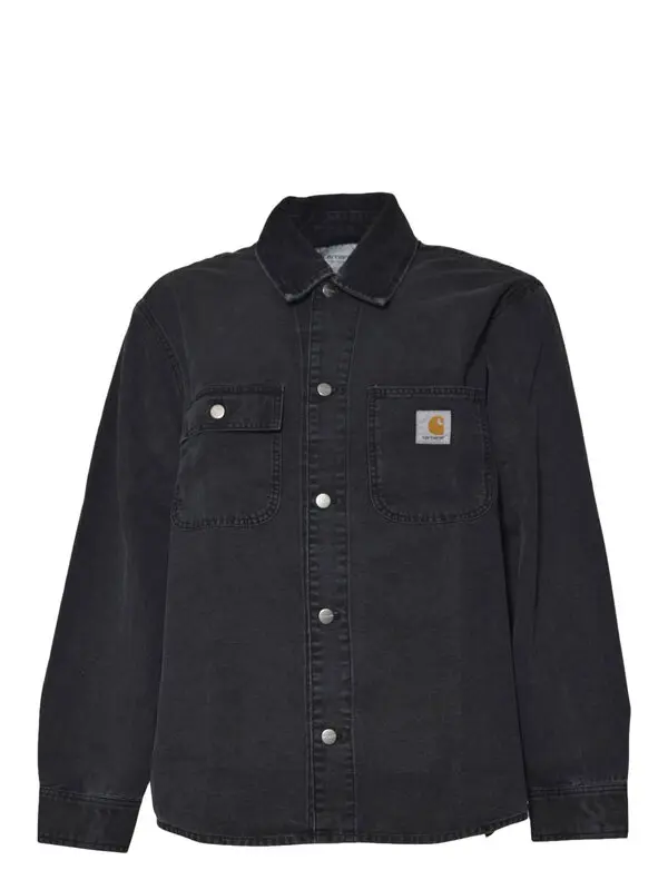 Carhartt Work In Progress Classic Collar Shirt With Pocket Detail - Nero