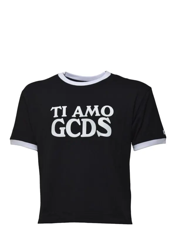 Gcds Ti Amo" Logo T-shirt - Nero/bianco