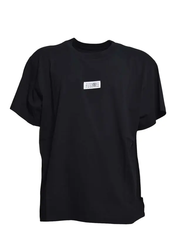 MAISON MARGIELA Black Cotton T-shirt - Nero