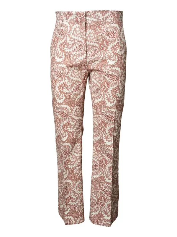 Max Mara Paisley Print Trousers - Rosso