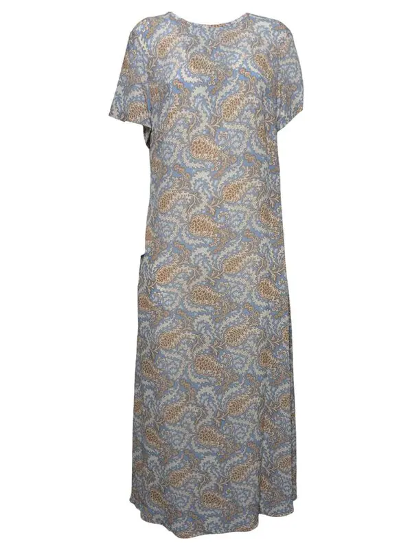Max Mara Printed Maxi Dress - Azzurro