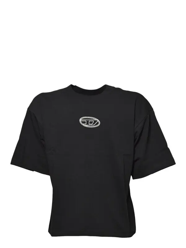 DIESEL® Black T-shirt With Logo - Nero