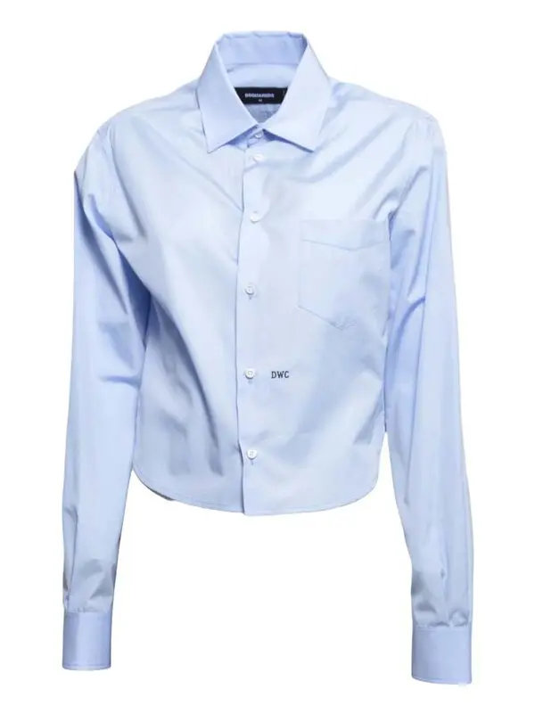 Dsquared2 Button-up Cropped Shirt With Pocket Detail - -494