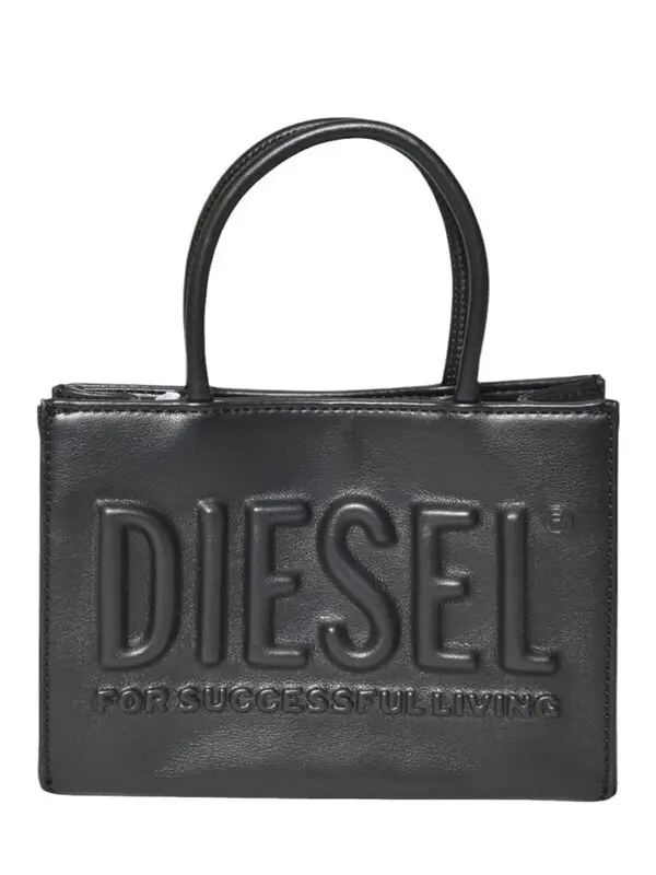 DIESEL® Embossed Logo Top Handle Bag - Nero