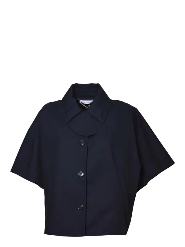 Max Mara Tailored Short Sleeve Jacket - Blu