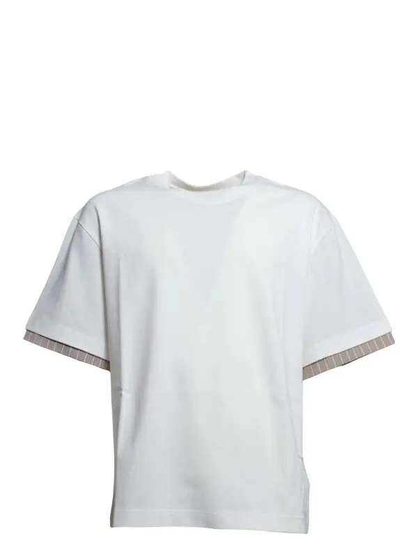 JIL SANDER Layered Sleeve T-shirt - Bianco