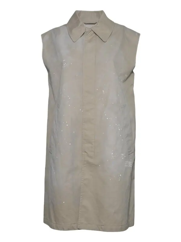 MAISON MARGIELA Sleeveless Collared Jacket - Beige