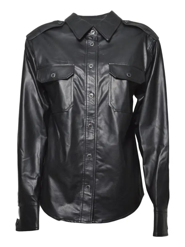 MARANT ETOILE Black Leather Button-up Shirt - -97