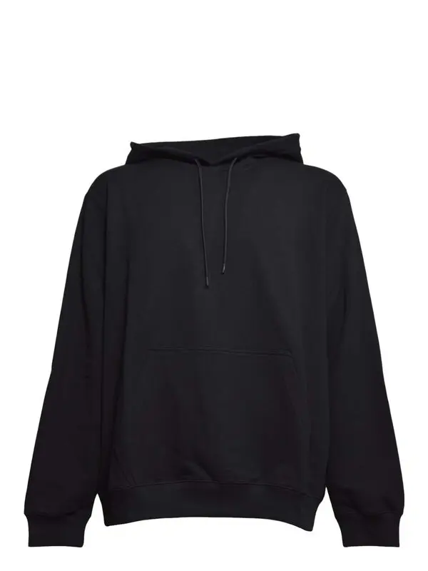 MSGM Black Cotton Logo Hoodie - Nero