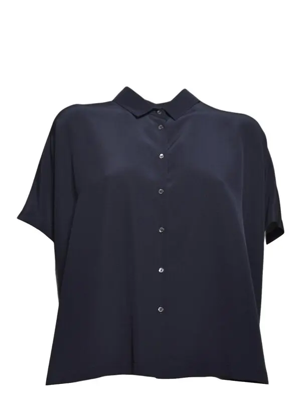 Aspesi Button-up Shirt With Spread Collar - Blu Notte