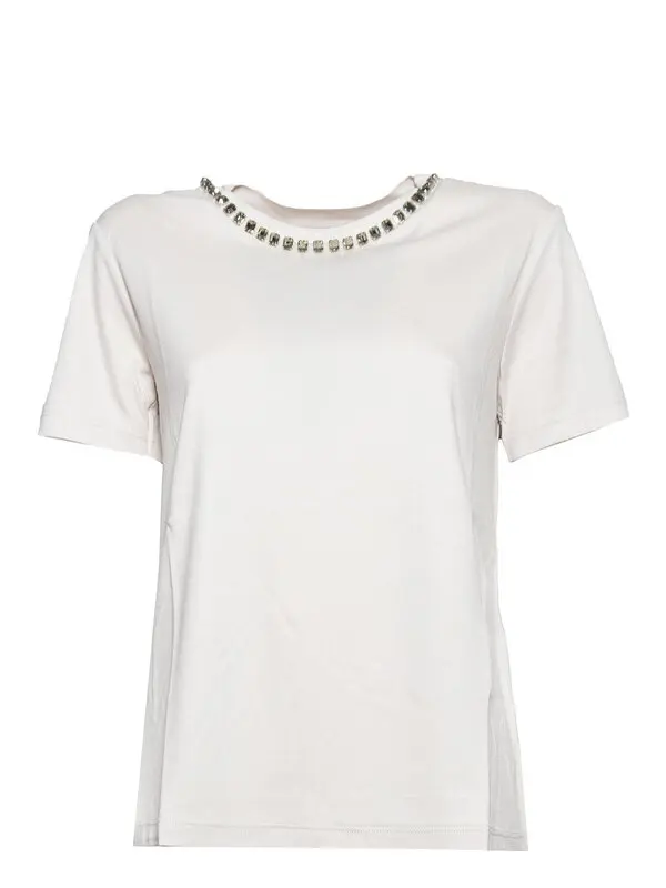 Max Mara Embellished T-shirt - Beige