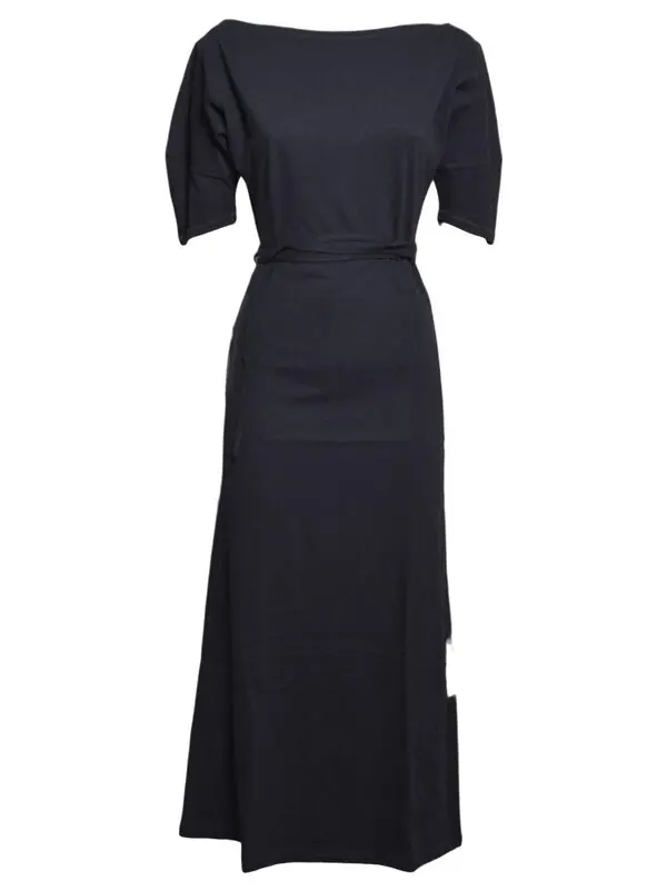 LEMAIRE Black Belted Maxi Dress - Blu Notte