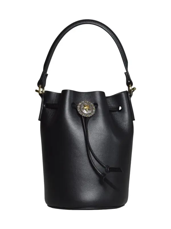 KATE CATE Black Leather Bucket Bag - -97