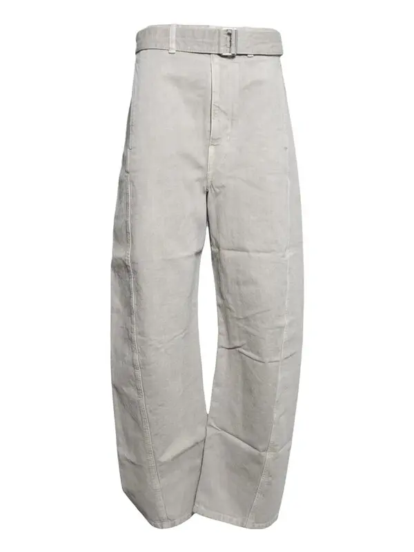 LEMAIRE Belted Wide-leg Trousers - Panna