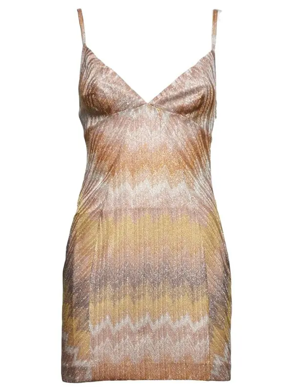 Missoni Sleeveless V-neck Mini Dress - Oro