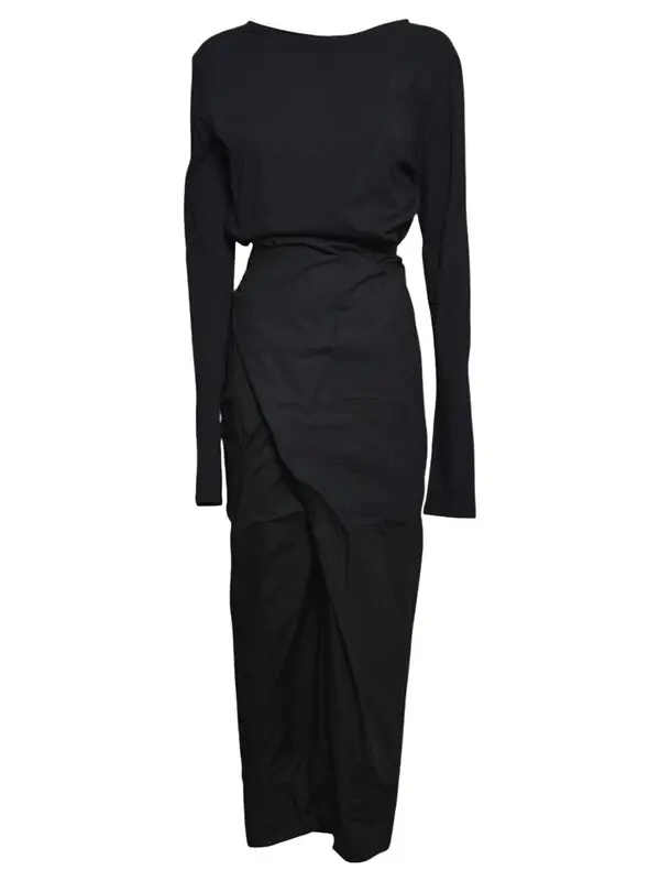 Our Legacy Black Long Sleeve Wrap Dress - Nero