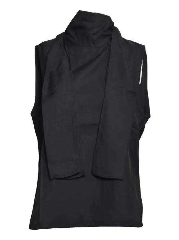 Our Legacy Sleeveless Mandarin Collar Top With Tie Detail - -97