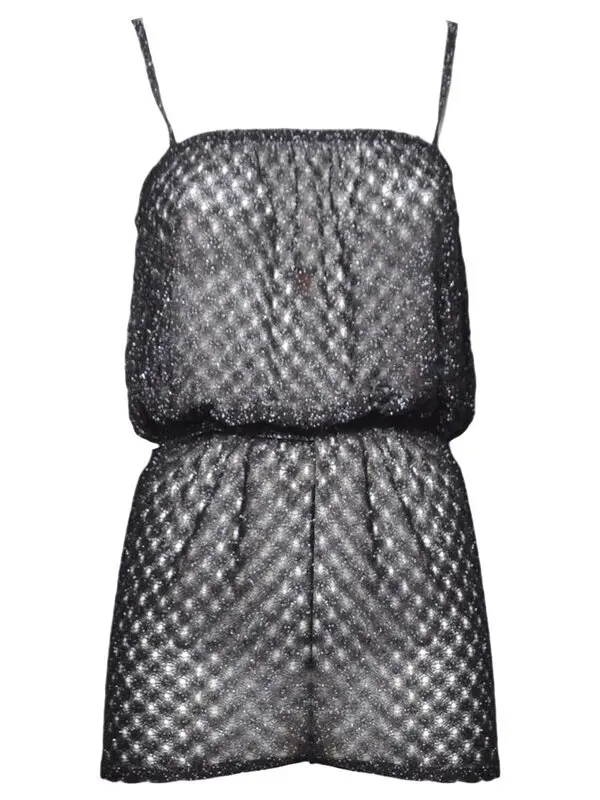 Missoni Metallic Sheer Mini Dress - Marrone Scuro