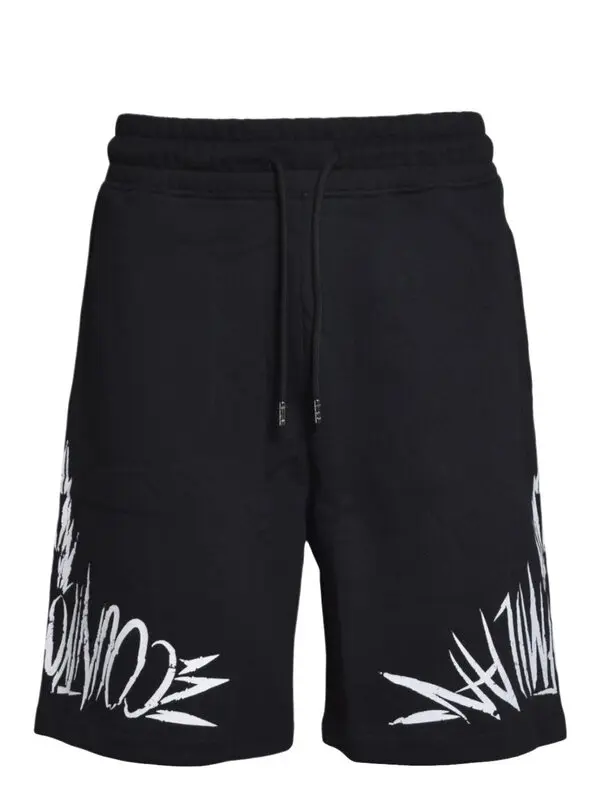 MARCELO BURLON COUNTY OF MILAN Printed Shorts - Nero