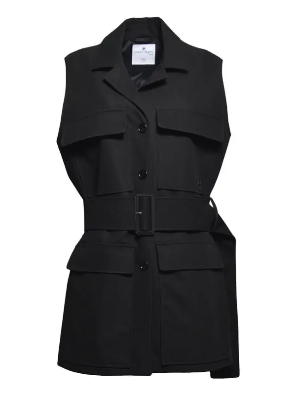 COURREGES Courrèges Belted Utility Jacket - Nero