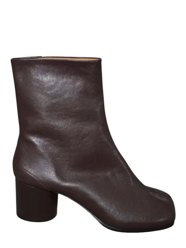 MAISON MARGIELA Square Toe Block Heel Ankle Boots - Marrone