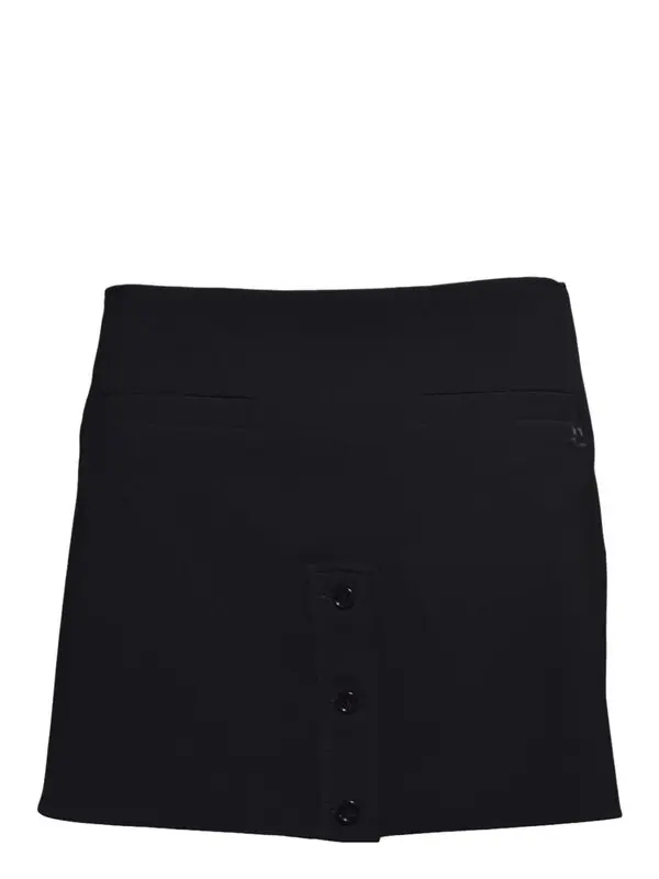COURREGES Courrèges Black Button-detailed Mini Skirt - Nero