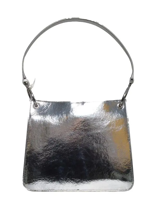 JIL SANDER Silver Metallic Shoulder Bag - Argento