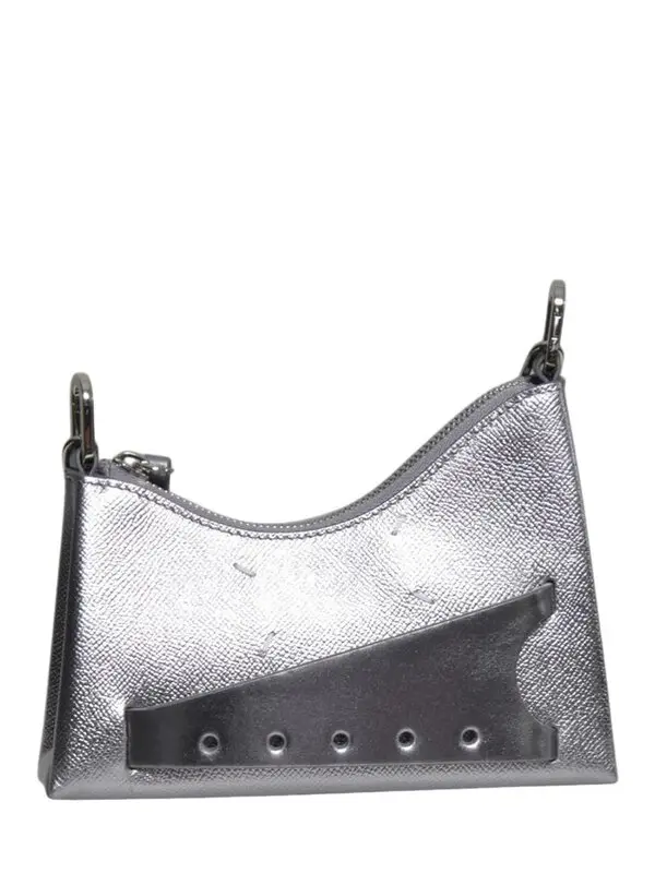 MAISON MARGIELA Silver Metallic Leather Bag - Argento