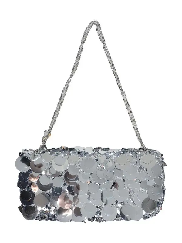 Rabanne Sequin Embellished Shoulder Bag - Argento