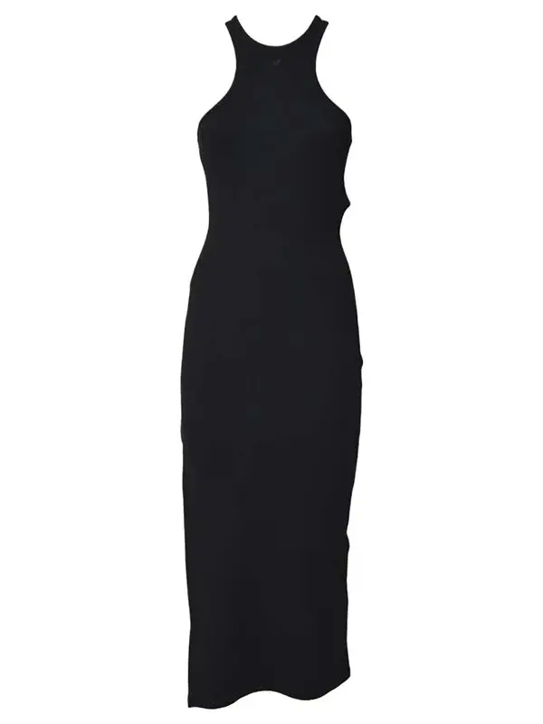 COURREGES Courrèges Ribbed Cut-out Maxi Dress - Nero