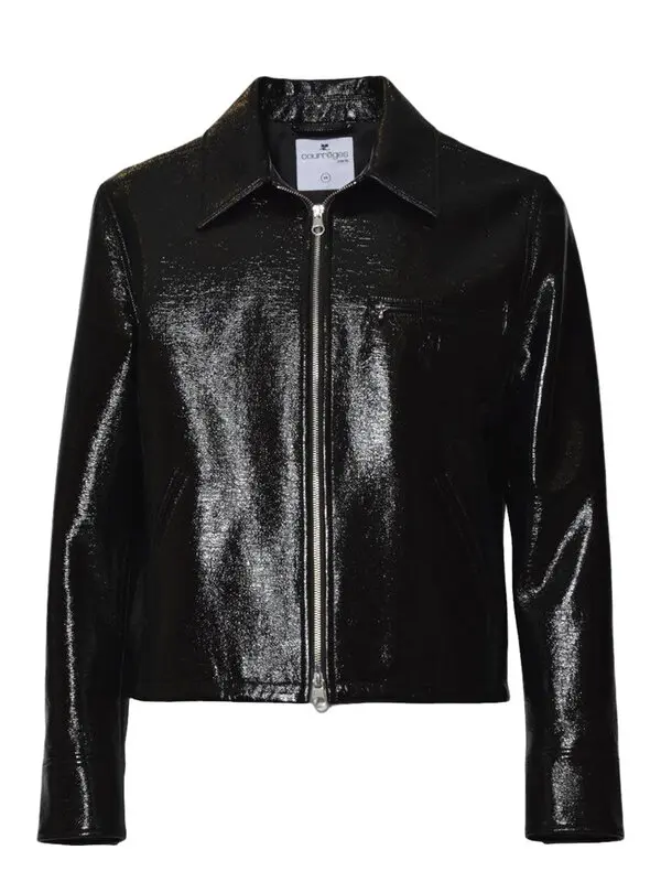 COURREGES Courrèges Zip-up Leather Jacket - Nero