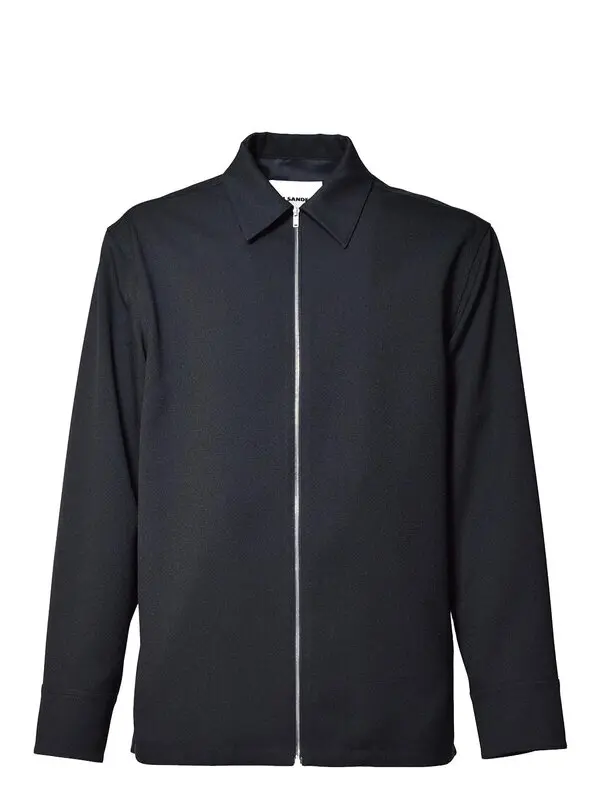 JIL SANDER Zip-up Shirt - Blu