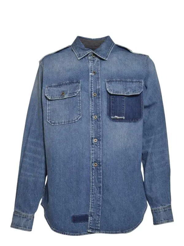 MAISON MARGIELA Shirt With Patch Detail - Denim