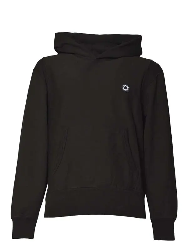 Kenzo Black Embroidered Logo Hoodie - Nero
