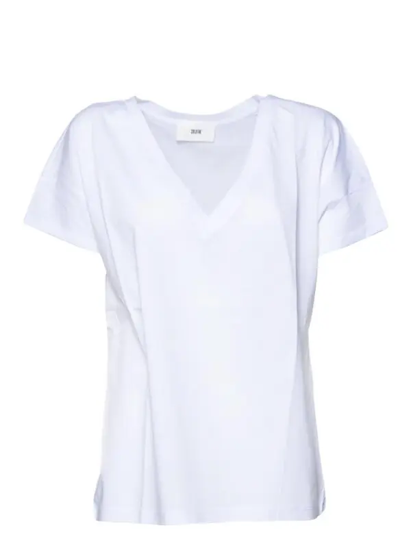SOLOTRE V-neck T-shirt - Bianco