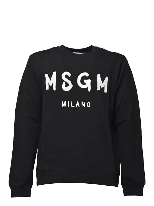 MSGM Milano Crew Neck Sweater - Nero